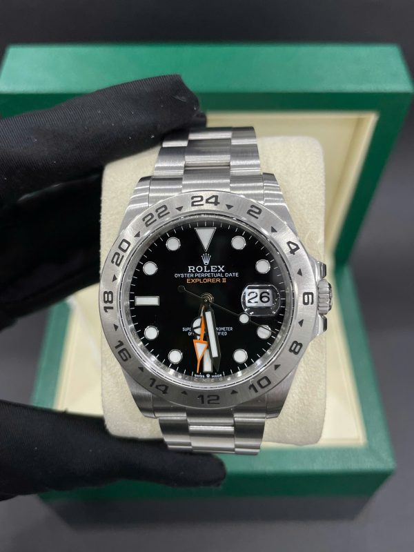 Đồng hồ nam Rolex Explorer II Replica cao cấp mặt đen 42mm - WATCH HOUSE